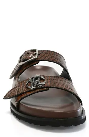 Roberto Cavalli Double Strap Slide Sandals