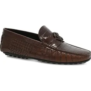 Roberto Cavalli Cocco Stamped Driver Loafers - Cacao
