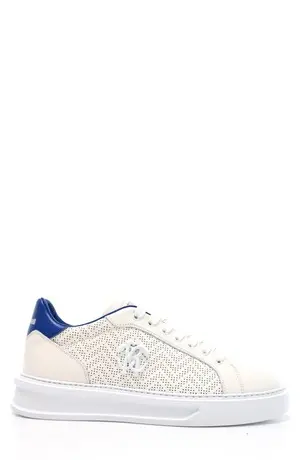 Roberto Cavalli Low Top Perforated Leather Sneakers