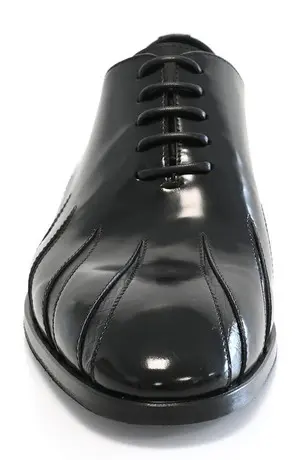 Roberto Cavalli Pleated Leather Oxford Shoes