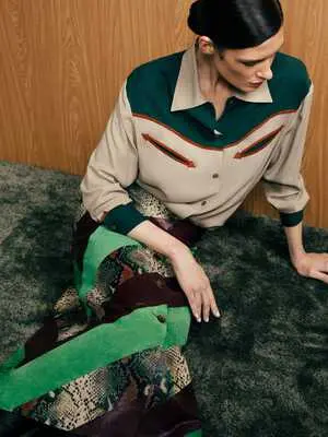 PAULA Narcisa Embroidered Cowboy Shirt - Multicolour