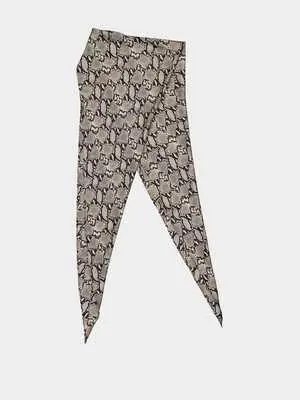 PAULA Edon Snakeskin Printed Silk Twill Scarf