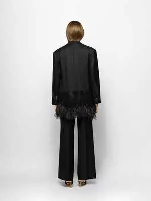 PAULA Marys Embroidered Blazer With Feathers