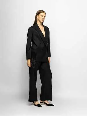 PAULA Marys Embroidered Blazer With Feathers