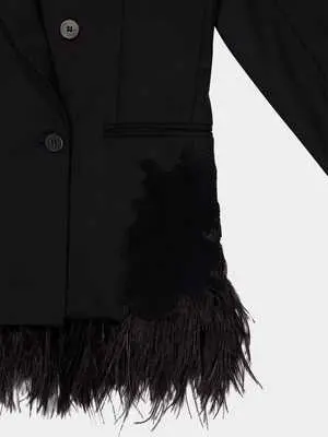 PAULA Marys Embroidered Blazer With Feathers