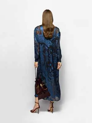PAULA Ophelia Devoré Turtleneck Dress