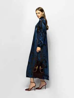 PAULA Ophelia Devoré Turtleneck Dress