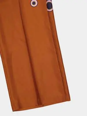 PAULA S Ibiza Sonia Soulprint Printed Silk Twill Wide Leg Trousers