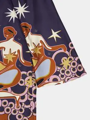 PAULA Paulashirley Soulprint Printed Silk Twill Maxi Dress