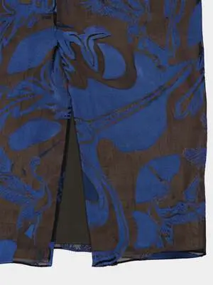 PAULA Rubina Devoré Pencil Skirt