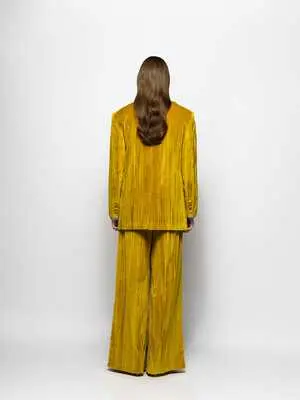 PAULA Olimpia Velvet Plissé Blazer