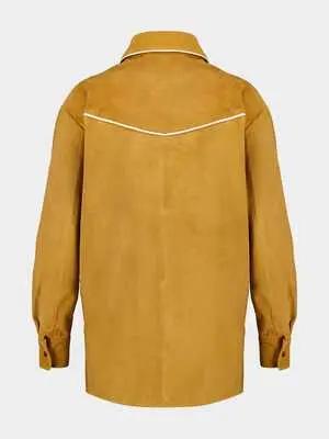 PAULA Narcisa Golden Suede Embroidered Cowboy Shirt