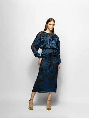 PAULA Liatris Devoré Blouse