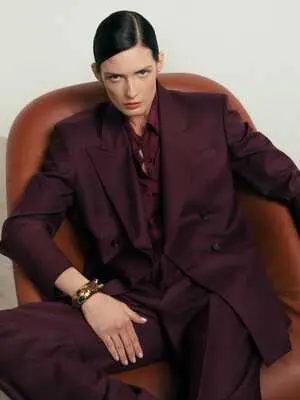PAULA Betania Oversized Boxy Blazer - Purple
