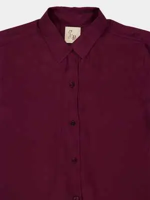 PAULA Name' Amethyst Winetasting Silk Shirt