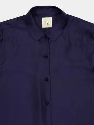 PAULA Ametista Silk Twill Peacoat Shirt