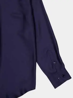 PAULA Ametista Silk Twill Peacoat Shirt