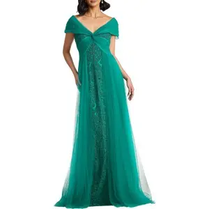 Tadashi Shoji Lace And Tulle Gown