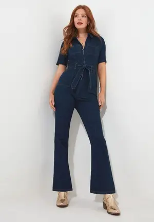 Women's Stretch Denim Jumpsuits