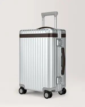 CARL FRIEDRIK Aluminium Carry-on Luggage - Silver/chocolate