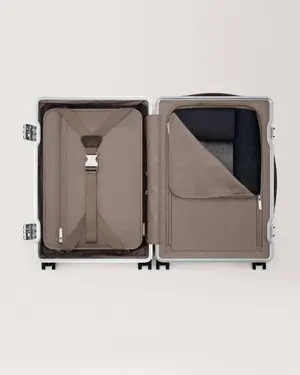 CARL FRIEDRIK Aluminium Carry-on Luggage - Silver/chocolate