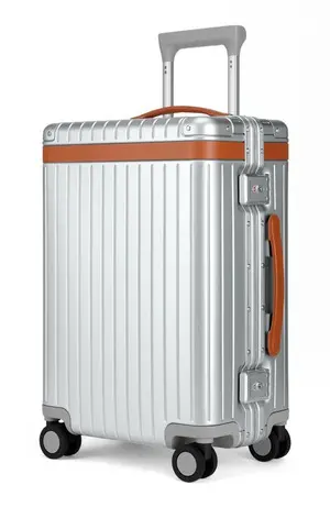 CARL FRIEDRIK Aluminium Carry-on Luggage - Silver/cognac