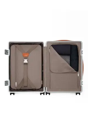 CARL FRIEDRIK Aluminium Carry-on Luggage - Silver/cognac