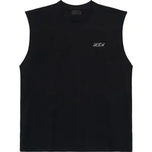 RtA Terry Muscle Tee - Black Cursive