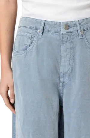 ALLSAINTS Jett Wide Leg Pull-on Pants - Light Blue