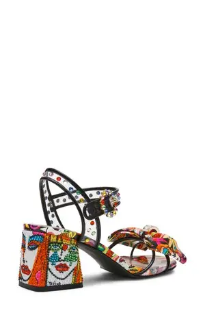 Betsey Johnson Embellished Ankle Strap Sandals