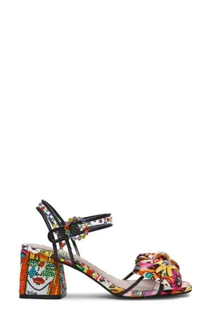 Betsey Johnson Embellished Ankle Strap Sandals