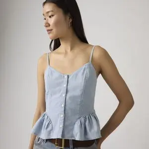 LEVI'S Monet Blouse With Adjustable Straps And Button-up Front - Soft Current
