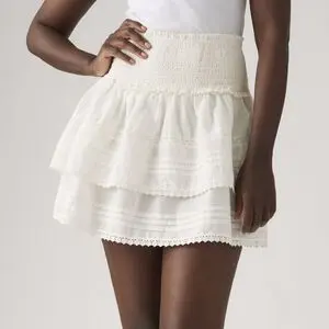 LEVI'S Raquel Smocked Mini Skirt - Cloud Dancer