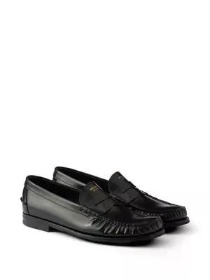 Prada Brushed Leather Loafers
