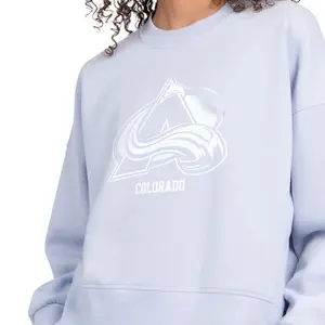 STARTER Blue Colorado Avalanche Boxy Cropped Sweatshirt
