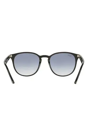 Ray-ban Round Frame Sunglasses - Black/clear Gradient Blue