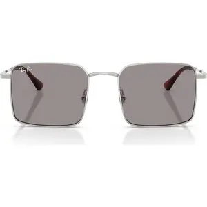 Ray-ban Square Frame Sunglasses - Silver/grey