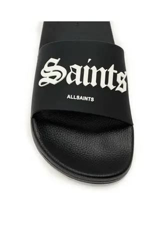 ALLSAINTS Saint Slide Sandals With Logo Detailing