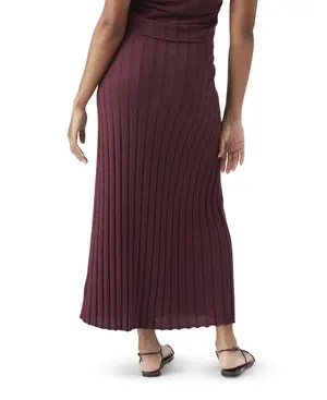 RIPE MATERNITY Rib Knit Maxi Skirt - Maroon