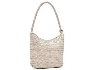Madewell Handwoven Shoulder Bag With Beads - Bone