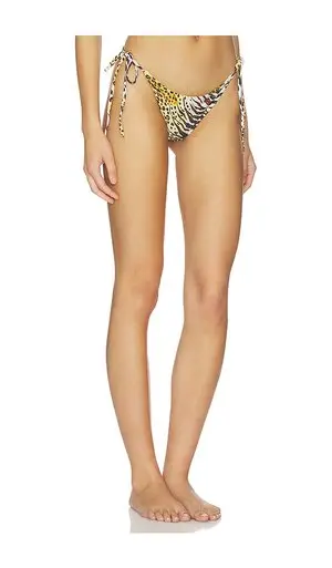 Luli Fama Tigressa Seamless Ruched Back Brazilian Bikini Bottom