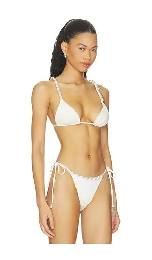 LA PORTE Luxe Kendall Bikini Top - Cloud Dancer