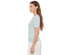 Vince Double Layer Raglan Short Sleeve Crew