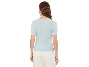 Vince Double Layer Raglan Short Sleeve Crew