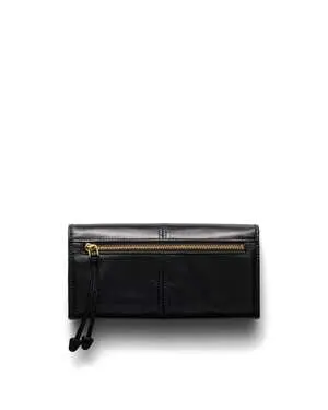 Prada Large Leather Wallet - Black