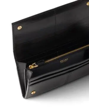 Prada Large Leather Wallet - Black
