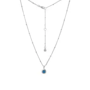 MOON LONDON London Blue Topaz Sterling Necklace - Silver