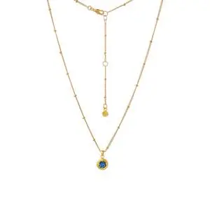 MOON LONDON Blue Topaz Vermeil Necklace - Gold