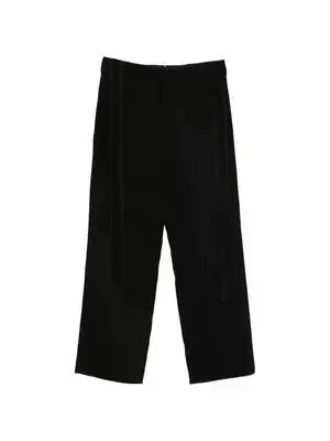 ANN DEMEULEMEESTER Drawstring-side Straight Leg Trousers - Black