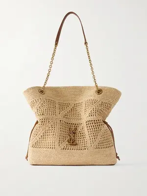 Saint Laurent Jamie Shopping Raffia Shoulder Bag